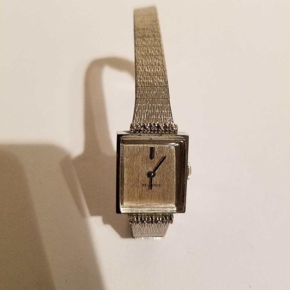 Ladies 17 Jewels Helbros Diamond Bezel Watch - Gem
